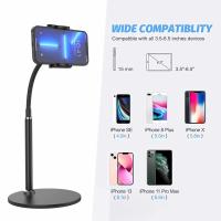 China Gooseneck Folding Desktop Phone Stand 350mm Height With Stable Base for sale