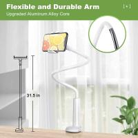 China Flexible Arm 70cm Extra Long Gooseneck Phone Holder For Bed for sale