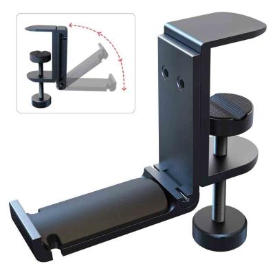China Foldable Adjustable Gaming Headset Hanger Under Desk RoHS Approved for sale