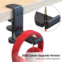 China Foldable Adjustable Gaming Headset Hanger Under Desk RoHS Approved for sale