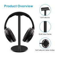 China Portable Universal Gaming Headset Holder Aluminum Desktop Headphone Stand 225mm for sale