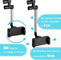 China 360 Degree Rotation Rear View Mirror Phone Holder Multifunctional 71mm width for sale