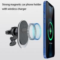 China Magnetic Wireless Charging Car Mount Air Vent Non Slip Design for sale