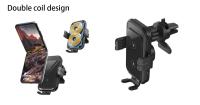 China Automatic Mobile Phone Car Mount Holder 15W Wireless Fast Charger for sale