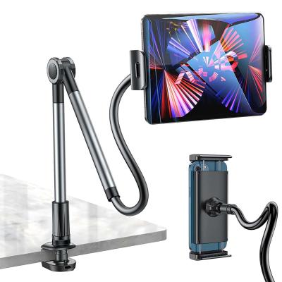 China Phone Tablet Holder Gooseneck Mount Clamp Flexible Lazy Long Arm for sale