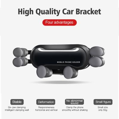 China Auto Lock Gravity Car Phone Holder ABS 360 Degree Rotation for sale
