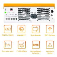 China 6.2KW 48V Pure Sine Wave Hybrid Solar Inverter with 120A MPPT Charger and 94% Efficiency for sale
