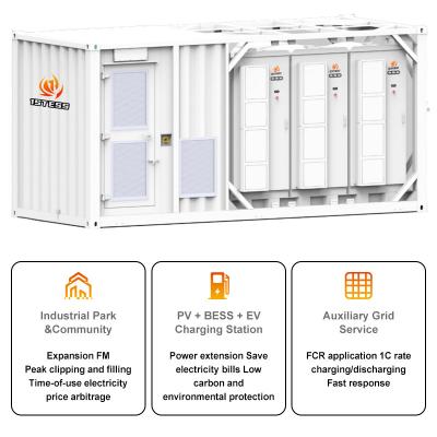 China Liquid Cooling Energy Storage System 1182kWh 20ft Container BESS for Industrial Commercial Solar for sale