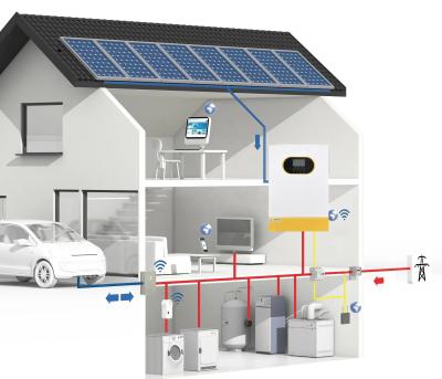 China 48V 5.5kW 6.2kW MPPT Solar Hybrid Inverter On Off Grid 50Hz 60Hz Pure Sine Wave for sale