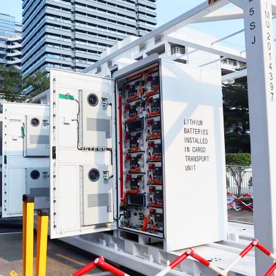 China 20ft Containerized Battery Energy Storage System 400-800V 1MWh 3MWh 5MWh with Remote Monitoring for sale