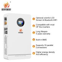 China 25.6V 200Ah 5.12kWh Wall Mounted Lithium Ion Battery for Home Solar Energy Storage for sale