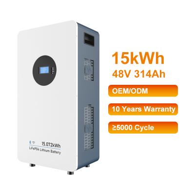 China Compact Floor Standing Home All in One Battery Pack Energy Storage 48V System 15kWh 314Ah for sale