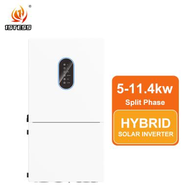 China 48V Hybrid Solar Inverter Split Phase MPPT Charger 5kw to 11.4kw On Off Grid Pure Sine Wave for sale