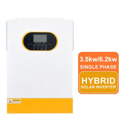 China 24V 48V Single Phase Hybrid Solar Inverter Off Grid Pure Sine Wave MPPT 3.5kw 5.5kw 6.2kw Lithium Battery Activation for sale