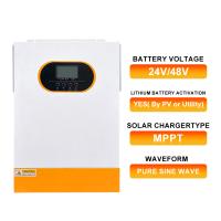 China 24V 48V Off Grid Hybrid Solar Inverter 3.5kw 5.5kw 6.2kw Single Phase Pure Sine Wave MPPT 60A 100A 120A for sale