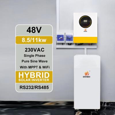 China 8.5KW 11KW 48Vdc Off Grid Pure Sine Wave Solar Inverter 2 MPPT RS485 Lithium Battery Comms for sale