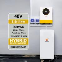 China 8500W 48V Pure Sine Wave MPPT Solar Inverter 140A Charger No Battery Support for sale