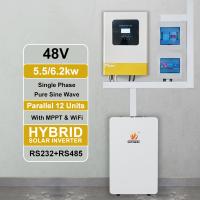 China 5.5kW 6.2kW 48V Hybrid Inverter Single Phase MPPT 60-500V Pure Sine Wave Solar for sale