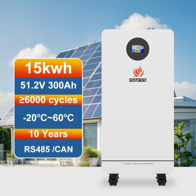 China Portable Home Backup Power 300Ah LiFePO4 15.36kWh Touch Screen Overcharge Discharge Protection for sale