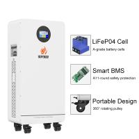 China Home Solar Storage System 51.2V 300Ah 15.36kWh with Built-in Wheels Easy Setup Long Life for sale