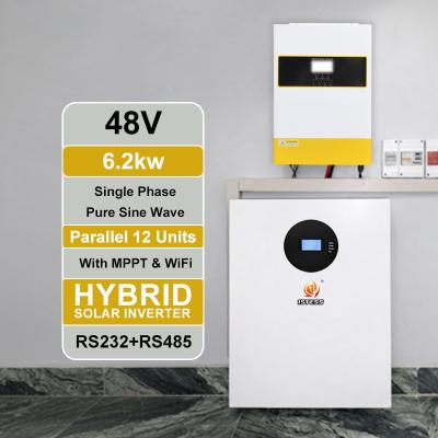 China 120A MPPT Solar Inverter 6.2KW 12 Units Parallel Capable 10ms Transfer Time for sale