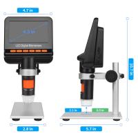 China LCD 12MP High Resolution Digital Microscope Screen 1200x Magnification for sale