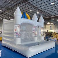 China Wedding White Bounce House Commercial Pvc Inflatable bouncy castle With Slide for sale