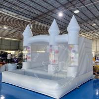 China Wedding White Bounce House Commercial Pvc Inflatable bouncy castle With Slide for sale