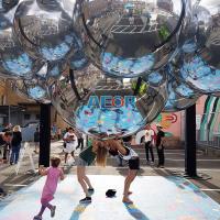 China CE / CPC Certified Size & Color Customizable Inflatable Mirror Ball For Christmas Decoration for sale