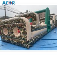China inflatable PVC Camouflage jumping obstacle  backyard inflatable obstacle course for sale