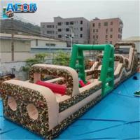 China inflatable PVC Camouflage jumping obstacle  backyard inflatable obstacle course for sale