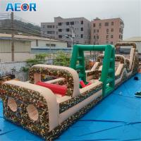 China inflatable PVC Camouflage jumping obstacle  backyard inflatable obstacle course for sale