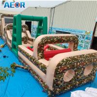 China inflatable PVC Camouflage jumping obstacle  backyard inflatable obstacle course for sale