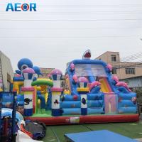 China Commercial bouncer playground jumping house giant amusement park cartoon inflatable fun city for sale