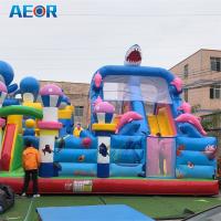 China Commercial bouncer playground jumping house giant amusement park cartoon inflatable fun city for sale
