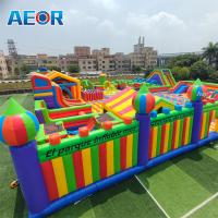 China Commercial inflatable amusement park cartoon inflatable fun city for kids for sale