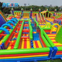 China Commercial inflatable amusement park cartoon inflatable fun city for kids for sale