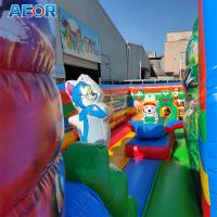 China Commercial pvc inflatable bouncy castle fun city jumping bounce house inflatable combo bouncer for sale