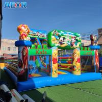 China Commercial pvc inflatable bouncy castle fun city jumping bounce house inflatable combo bouncer for sale