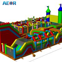 China Commercial  outdoor big fun city jumping bounce house inflatable amusement park for sale