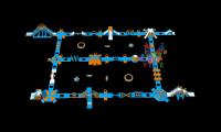 China 46x76 Meter Floating Inflatable Water Slide And Obstacle Course Aqua Park For Summer for sale