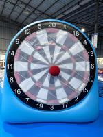 China 6ft PVC Inflatable Football Dart Board Blue Soccer Dart For Giant Yard Games for sale