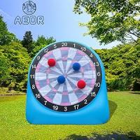 China 6ft PVC Inflatable Football Dart Board Blue Soccer Dart For Giant Yard Games for sale