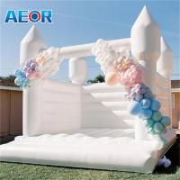 China White bounce house commercial balloon bounce house white wedding bouncer jumping inflatable castle for sale