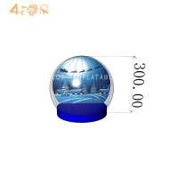China Customized Giant Christmas Inflatable Snow Globe Dome Bubble Bounce House Inflatable Snow Ball Decoration for sale