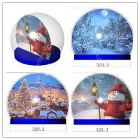 China Customized Giant Christmas Inflatable Snow Globe Dome Bubble Bounce House Inflatable Snow Ball Decoration for sale