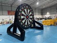 China 6ft PVC Inflatable Football Dart Board Blue Soccer Dart For Giant Yard Games for sale