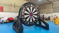China 6ft PVC Inflatable Football Dart Board Blue Soccer Dart For Giant Yard Games for sale