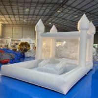 China Party Outdoor White Bounce House Inflatable Jumping Castle For Kids With Ball Pit for sale