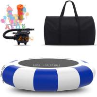 China Aeor Factory Fun Floating Summer Water Fun High Quality  Inflatable Water Trampoline With Slide for sale